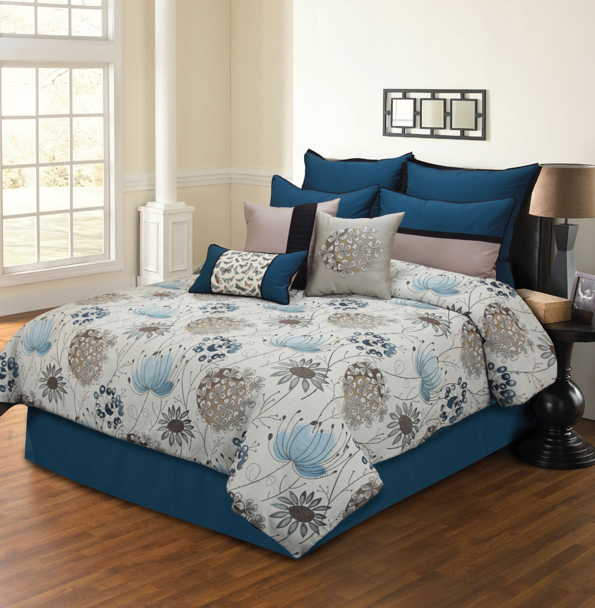 Penrose 9 Piece Comforter Set - Queen - BeddingSuperStore.com