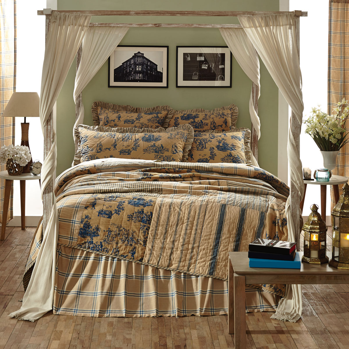 Elaine Azure by VHC Brands Quilts - BeddingSuperStore.com