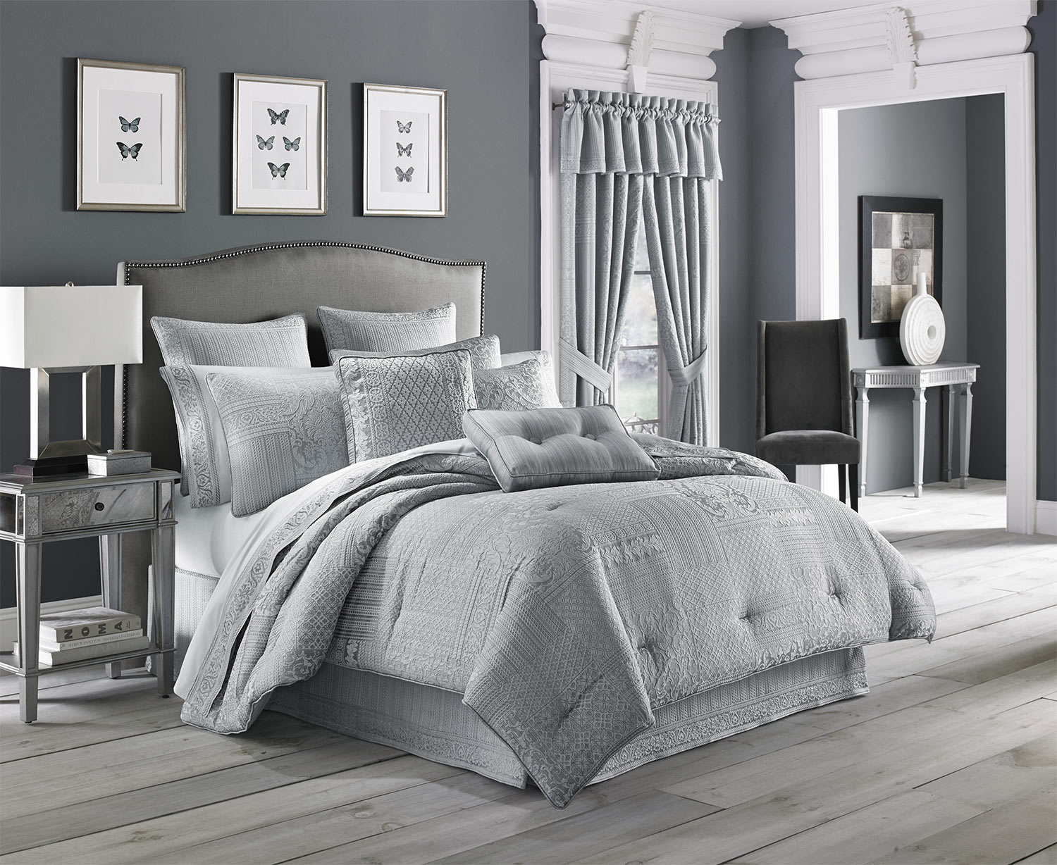 Wilmington Chrome Drapery Straight Valance - BeddingSuperStore.com