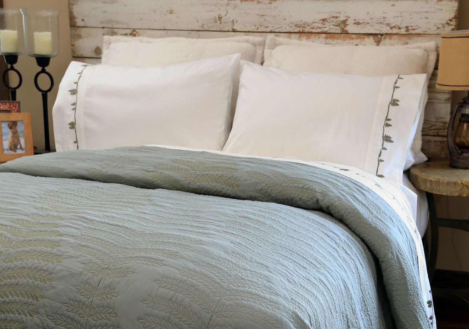 Embroidered Leaf Carstens Lodge Bedding - BeddingSuperStore.com