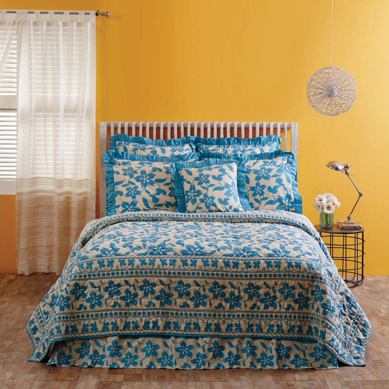 Briar Azure by VHC Brands Quilts - BeddingSuperStore.com