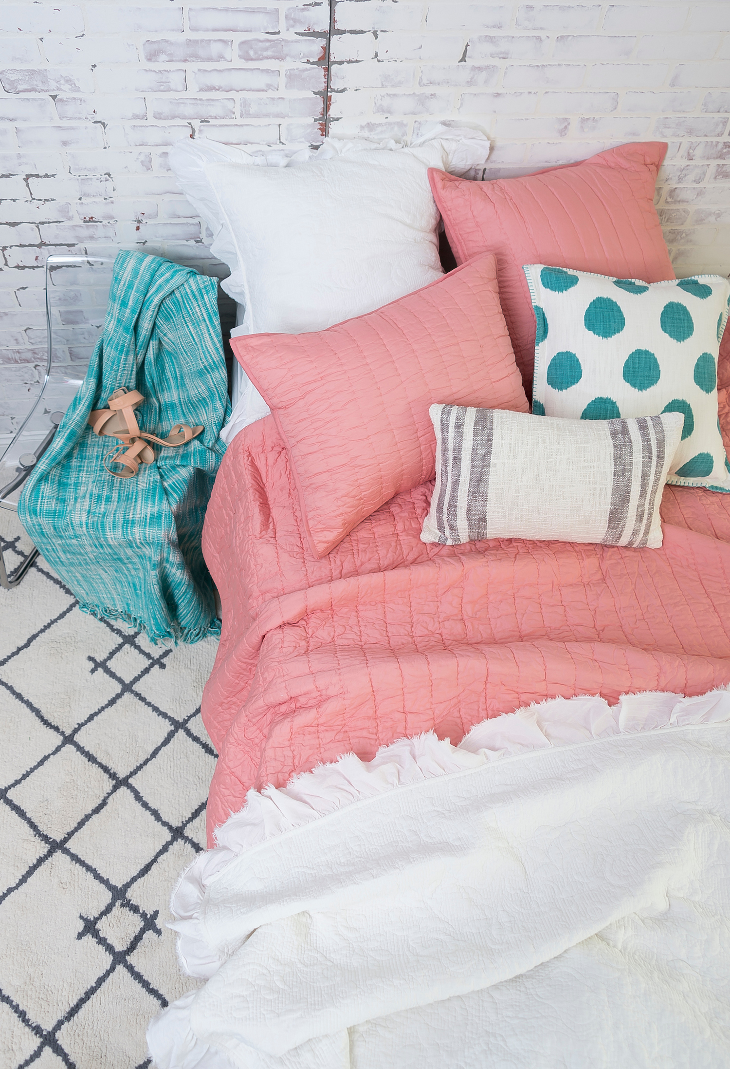 Channel Stitch Azalea by carol & frank - BeddingSuperStore.com