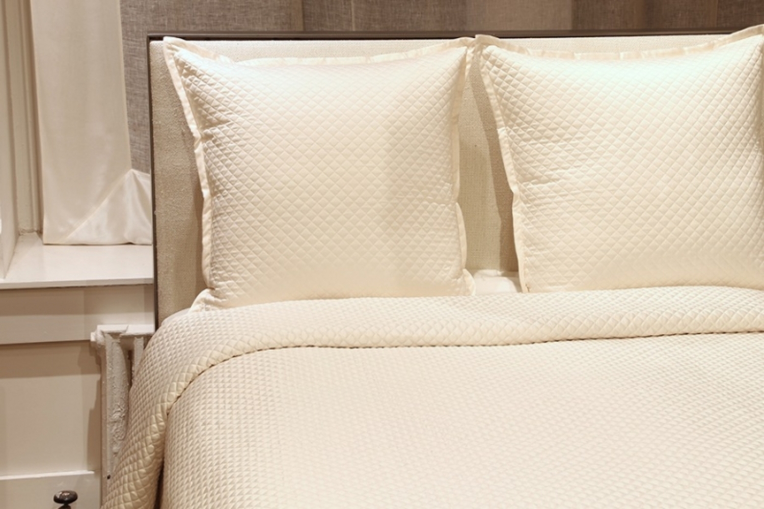 Single Diamond Ivory by Ann Gish Art of Home Bedding ...