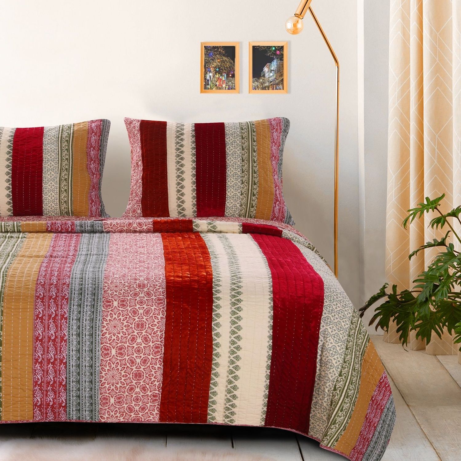 Marley Cranberry by Greenland Home Fashions - BeddingSuperStore.com