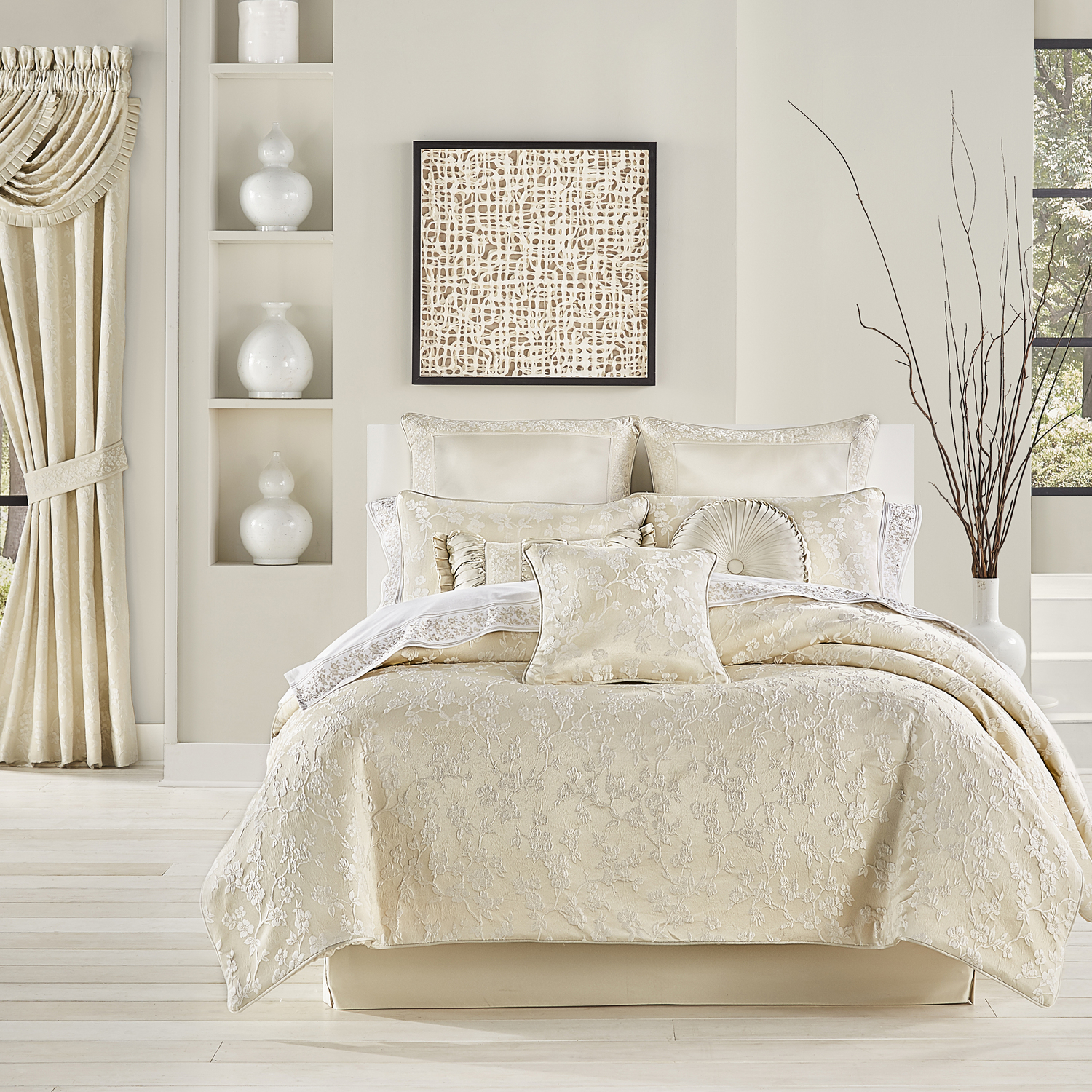 Blossom Ivory Comforter Set - King - BeddingSuperStore.com